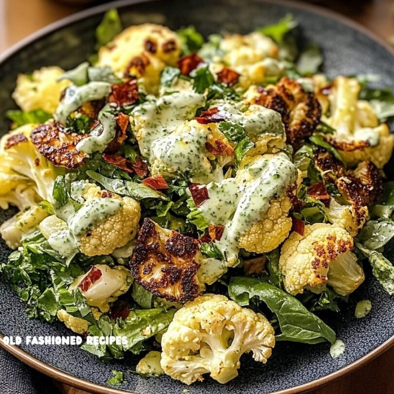 Roasted Cauliflower Green Goddess Salad 🥦🌿 – Old fashioned Recipes